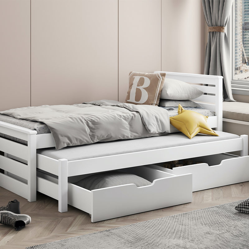 Lit 2 personnes CALWIN avec tiroirs